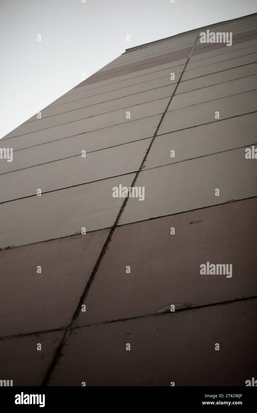 Wall of building. View of house. Wall without windows. Details of ...