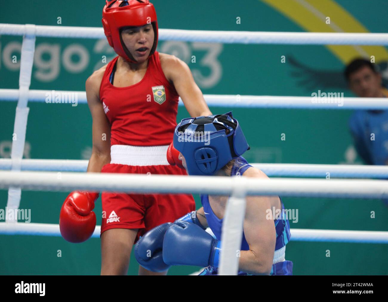 Santiago, Chile, USA. 27th Oct, 2023. SANTIAGO (CHL), 10/27/2023 -BY FINAL/BOXING/WOMEN/50KG ...