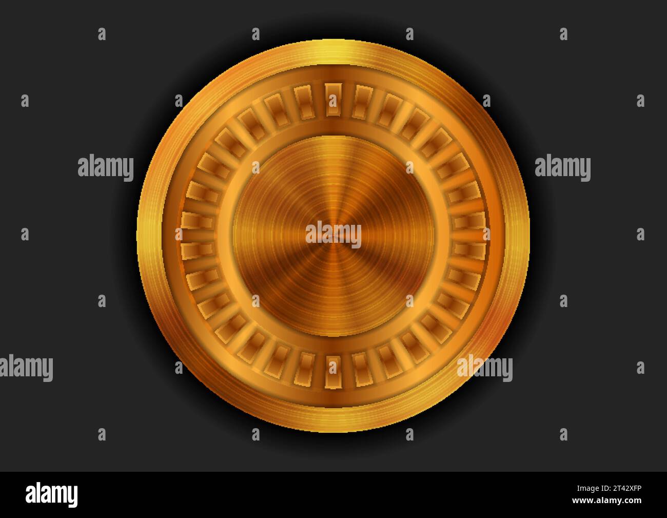 Abstract golden emblem tech futuristic background. Vector design Stock ...