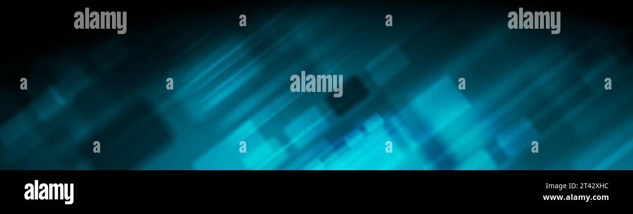 Dark blue abstract technology geometric background. Vector banner ...