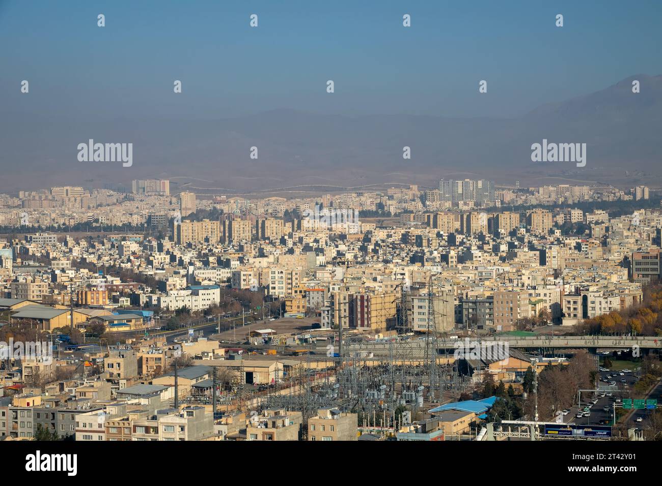Qazvin, Iran Aerial panorama of Iranian city, cityscape Stock Photo - Alamy