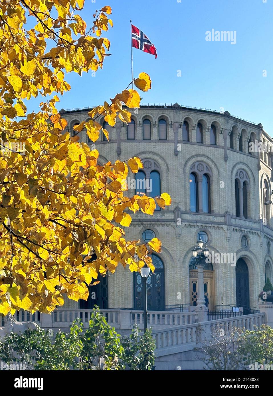 Norwegian parliament building (Stortinget), Oslo, Norway Stock Photo ...