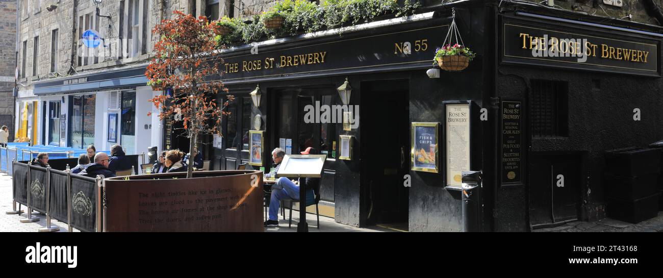 The Rose Sttrret Brewery pub, Rose Street, Edinburgh City, Scotland, UK ...