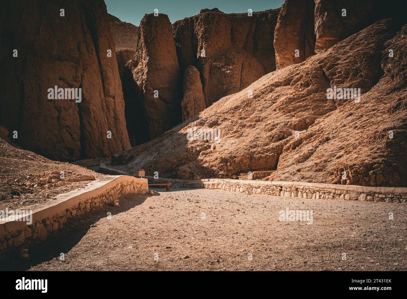 A narrow pathway winds its way through the rocky cliffs of the Valley ...