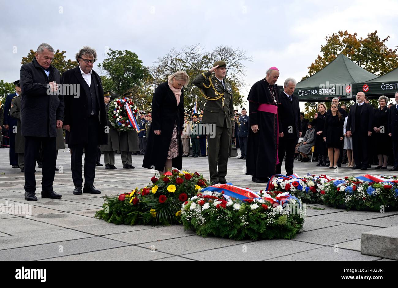 Prague, Czech Republic. 28th Oct, 2023. L-R Prague Mayor Bohuslav ...