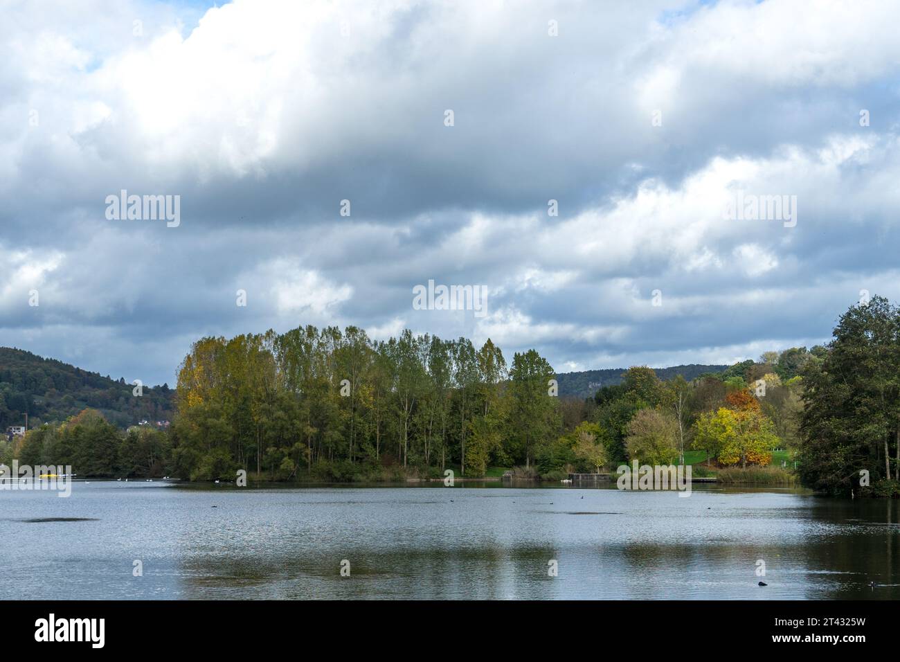 Lake in the country Luxembourg called Meer van Echternach Stock Photo ...