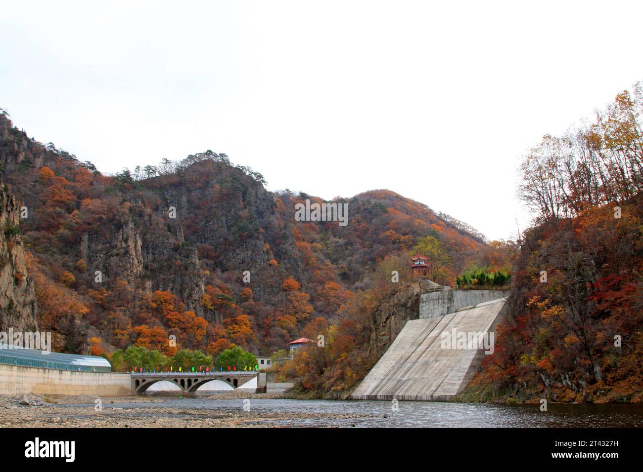 BENXI CITY- OCTOBER 12: GuanShanHu scenic spot water conservancy ...