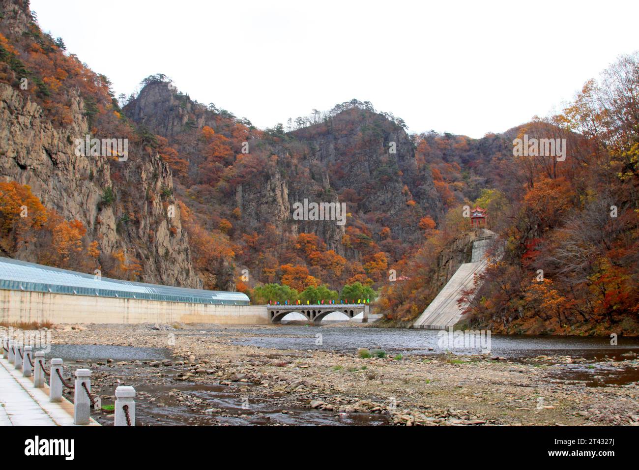 BENXI CITY- OCTOBER 12: GuanShanHu scenic spot water conservancy ...