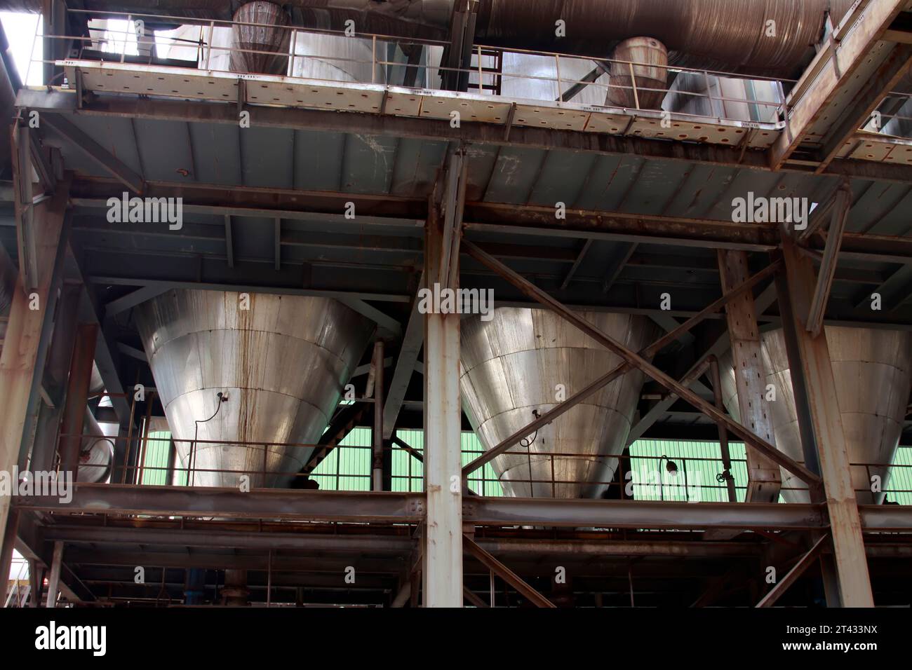 Iron and steel company mechanical equipment, closeup of photo Stock ...