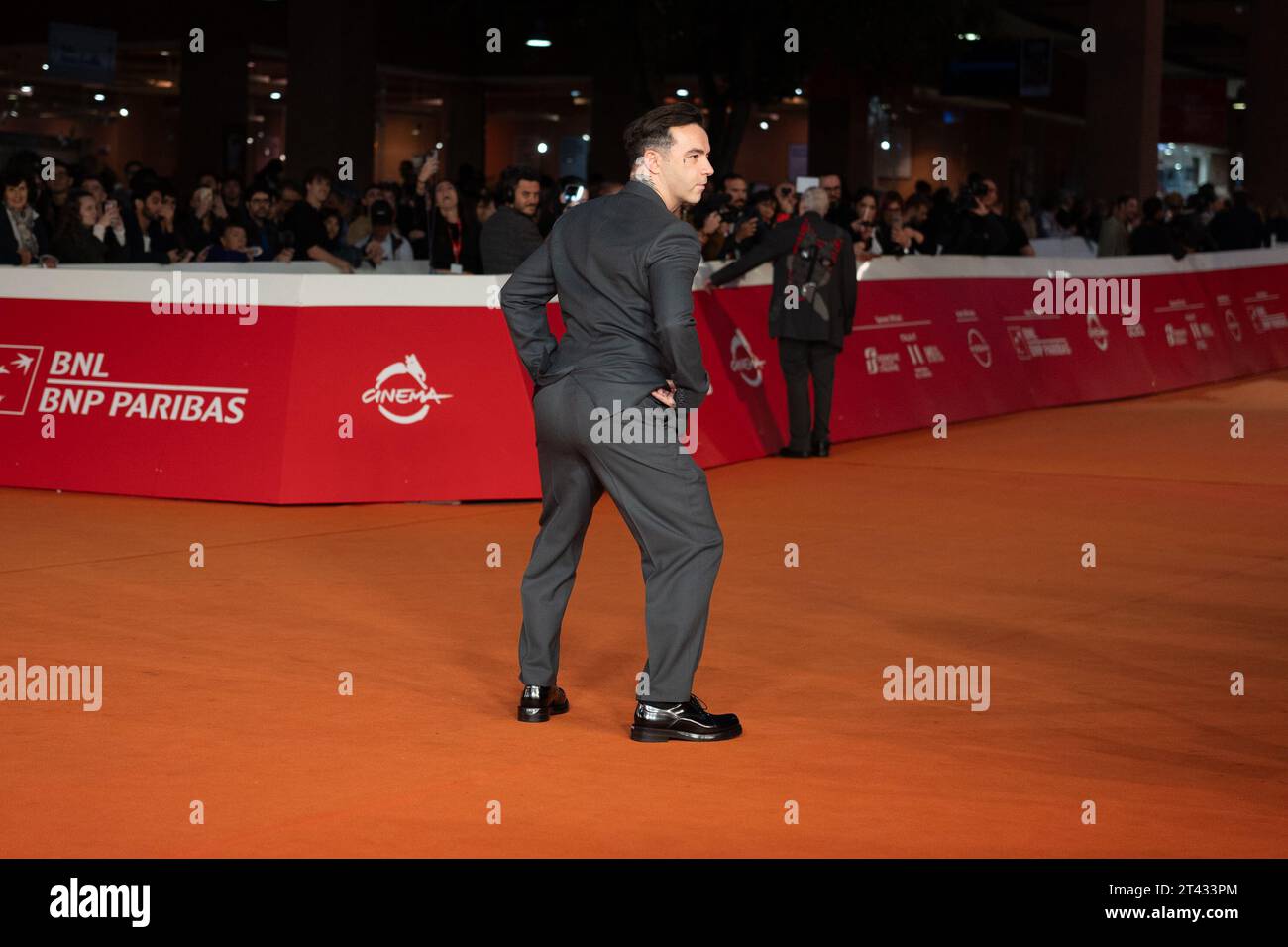 ROME, ITALY - OCTOBER 27: Salmo attends a red carpet for the movie ...