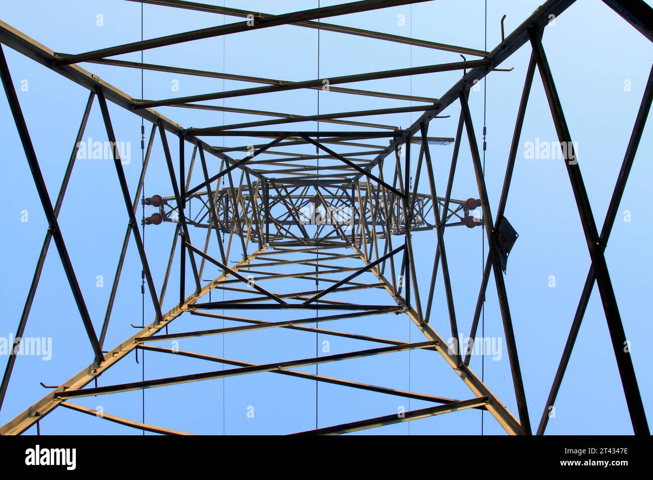 Bottom view transmission tower hi-res stock photography and images - Alamy