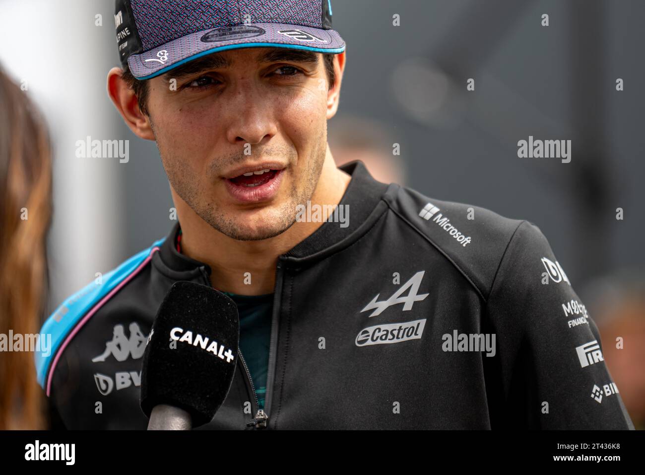 AUTóDROMO HERMANOS RODRíGUEZ, MEXICO - OCTOBER 26: Esteban Ocon, Alpine A523 during the Mexico ...