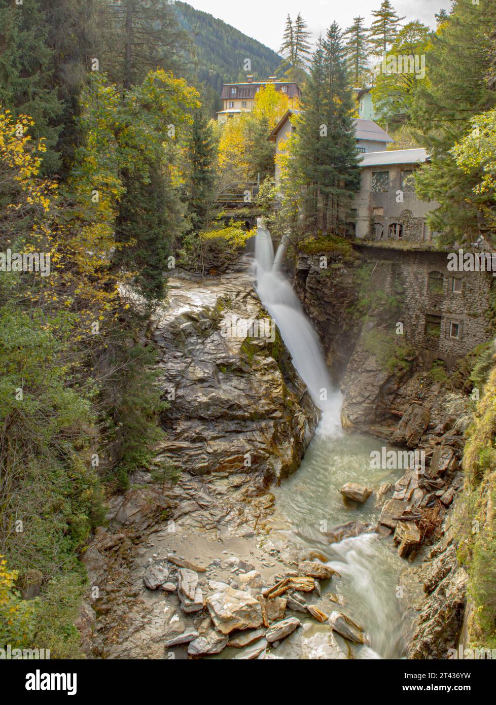 River Gasteiner Ache, Waterfall in Bad Gastein, Austria Stock Photo - Alamy
