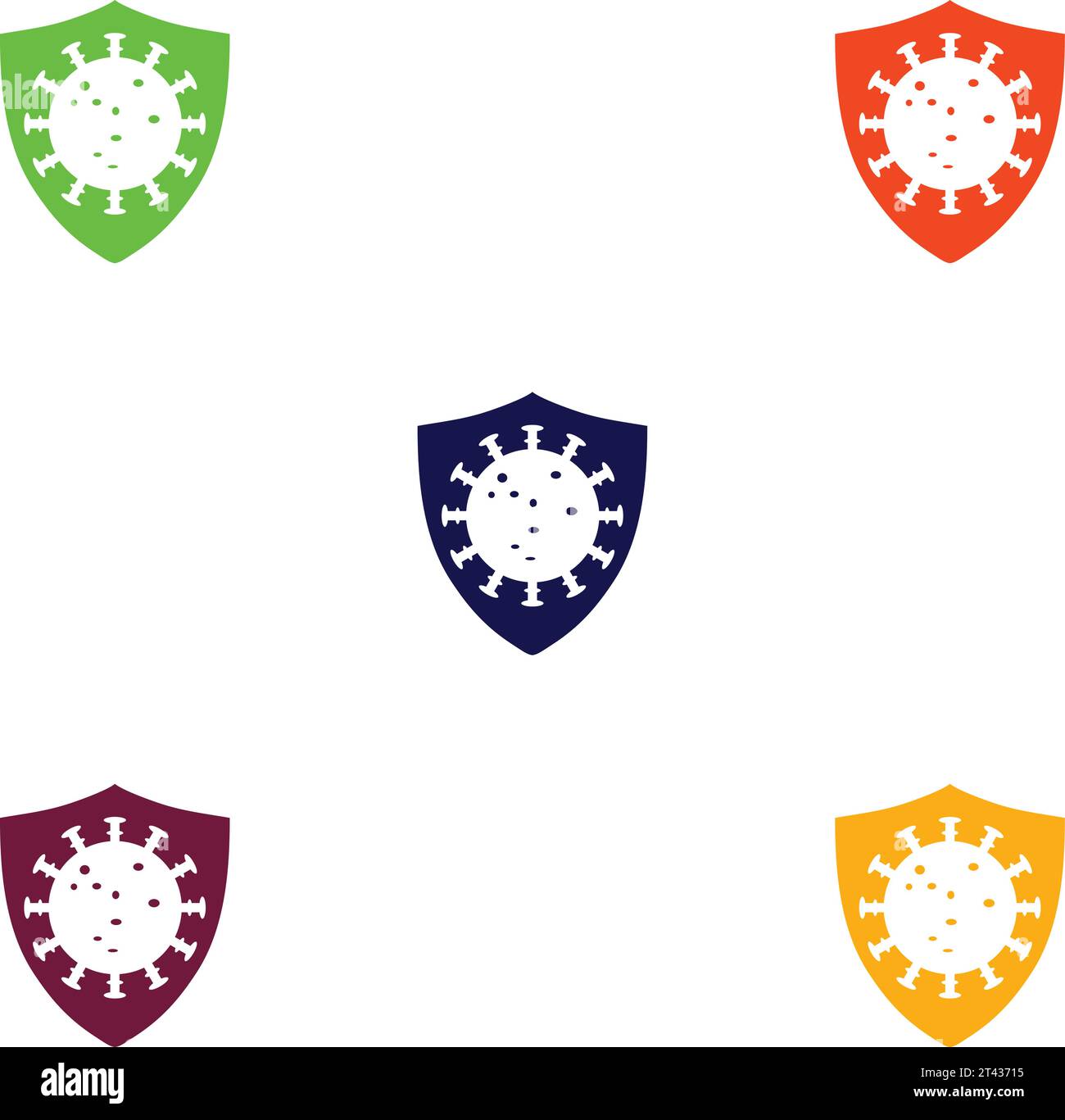Shield guard from coronavirus design Royalty Free Vector Stock Vector ...