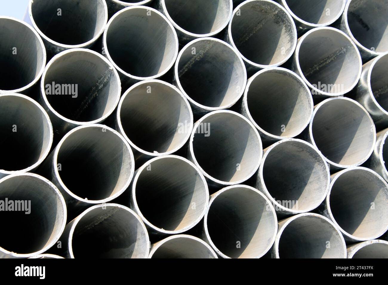 seamless steel tube cross section in a construction site Stock Photo ...