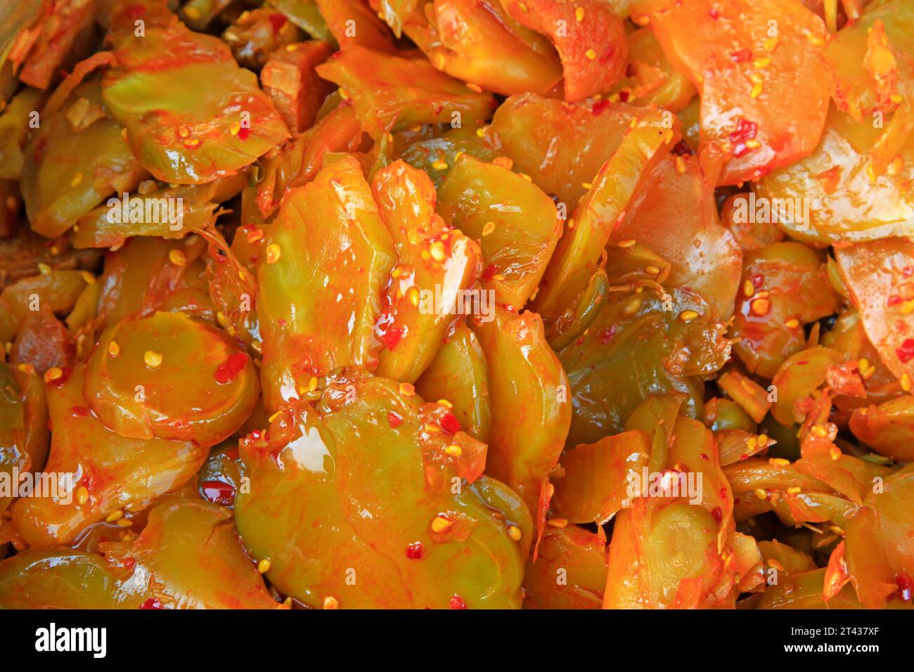 Chinese traditional pickles, pickled leaf mustard, closeup of photo ...