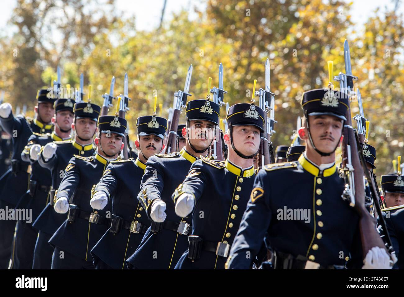 Thessaloniki, Greece. 28th Oct, 2023. Greek Army cadets take part in a ...