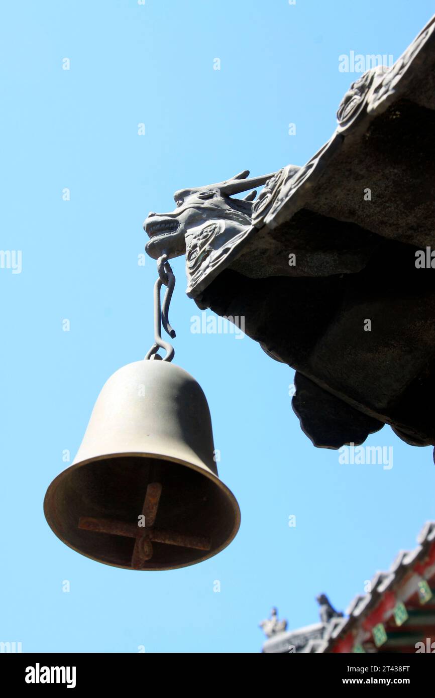 traditional Chinese style temple bells, closeup of photo Stock Photo ...