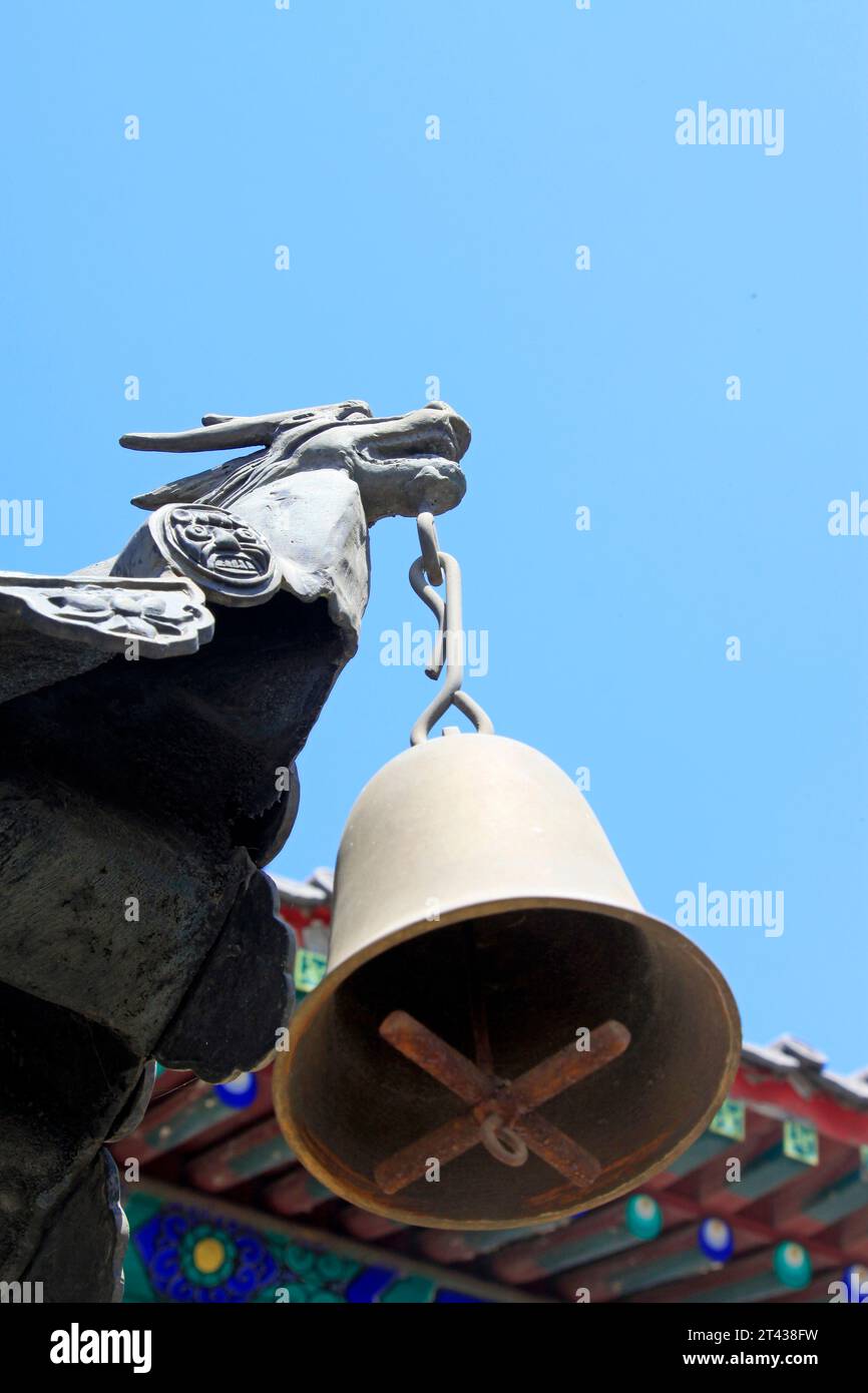 traditional Chinese style temple bells, closeup of photo Stock Photo ...