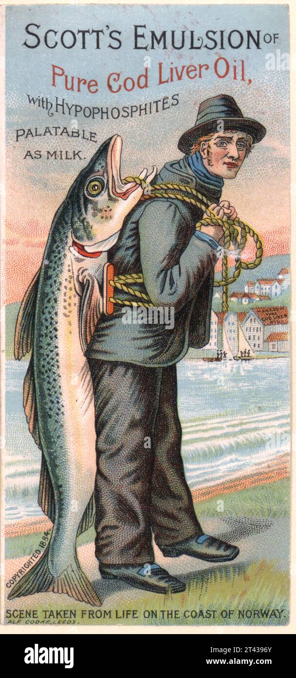 Scott’s Cod Liver Oil, Victorian health productc1800’s Stock Photo - Alamy