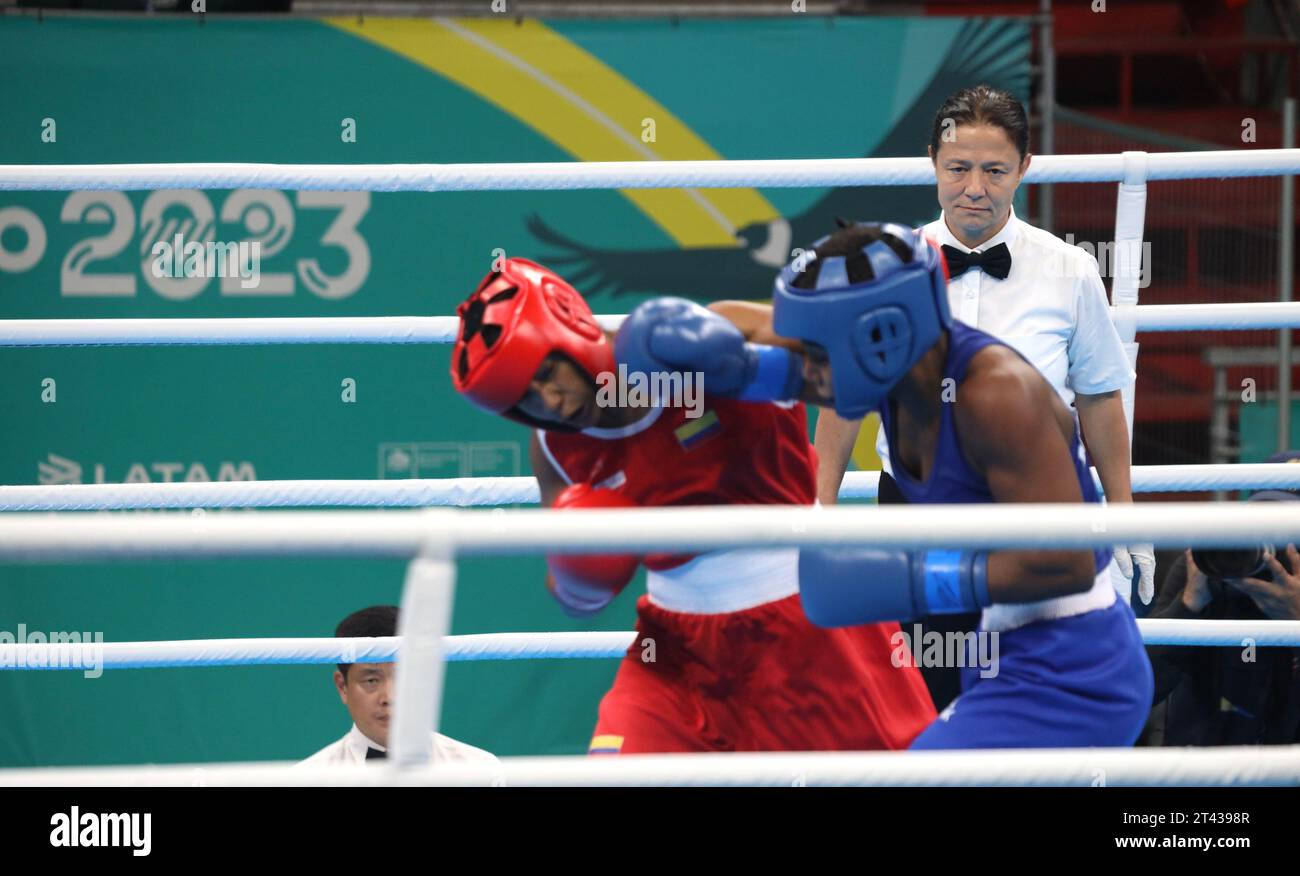 Santiago, Chile, USA. 27th Oct, 2023. SANTIAGO (CHL), 10/27/2023 - FINAL/BOXING/WOMEN/57KG/GOLD ...
