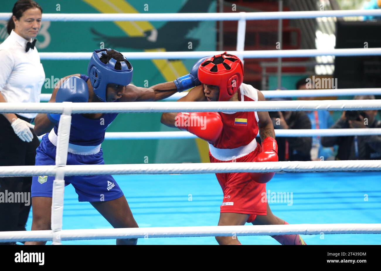 Santiago, Chile, USA. 27th Oct, 2023. SANTIAGO (CHL), 10/27/2023 - FINAL/BOXING/WOMEN/57KG/GOLD ...