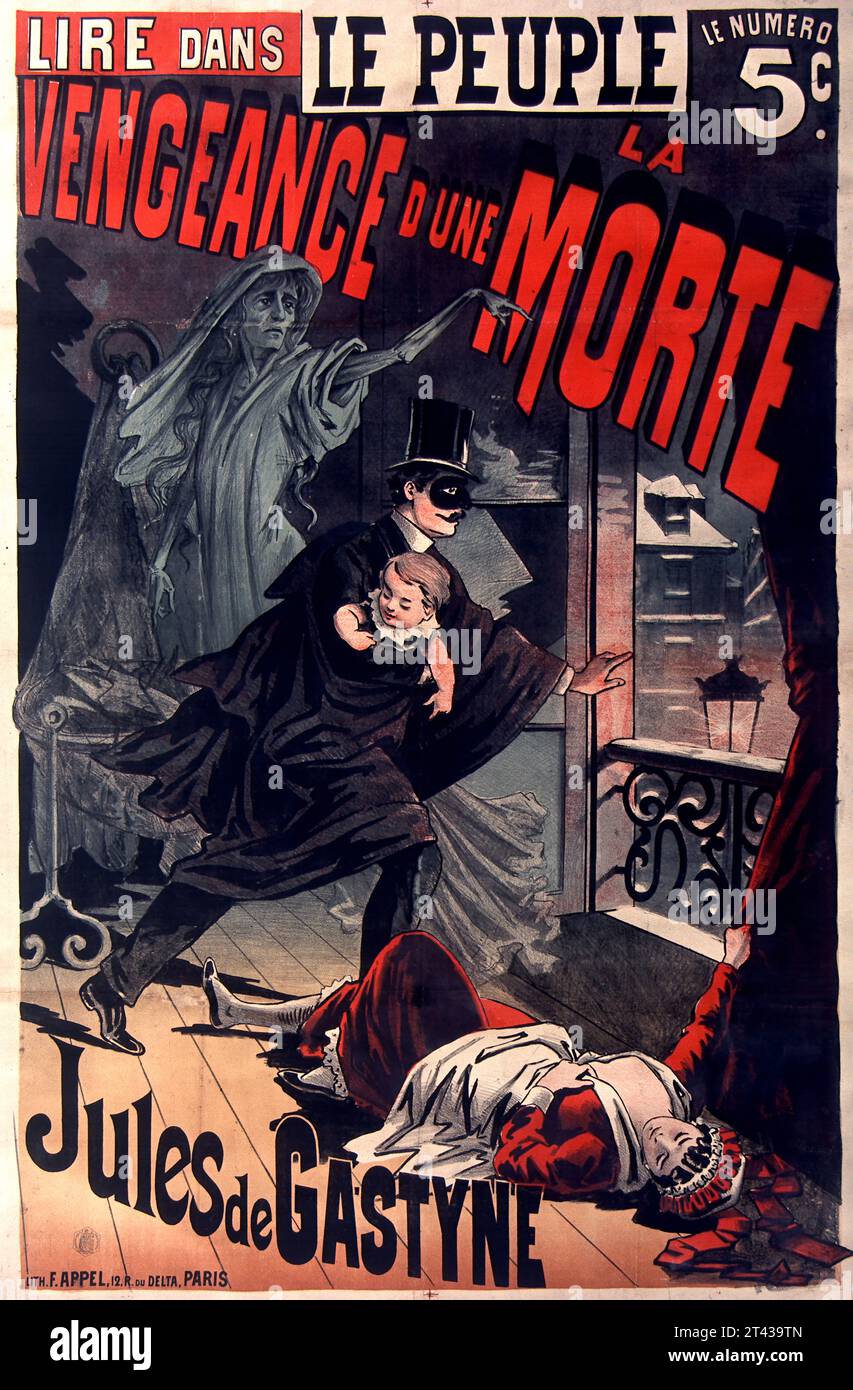 French Penny Dreadful, Victorian horror news paper c1800 Stock Photo ...