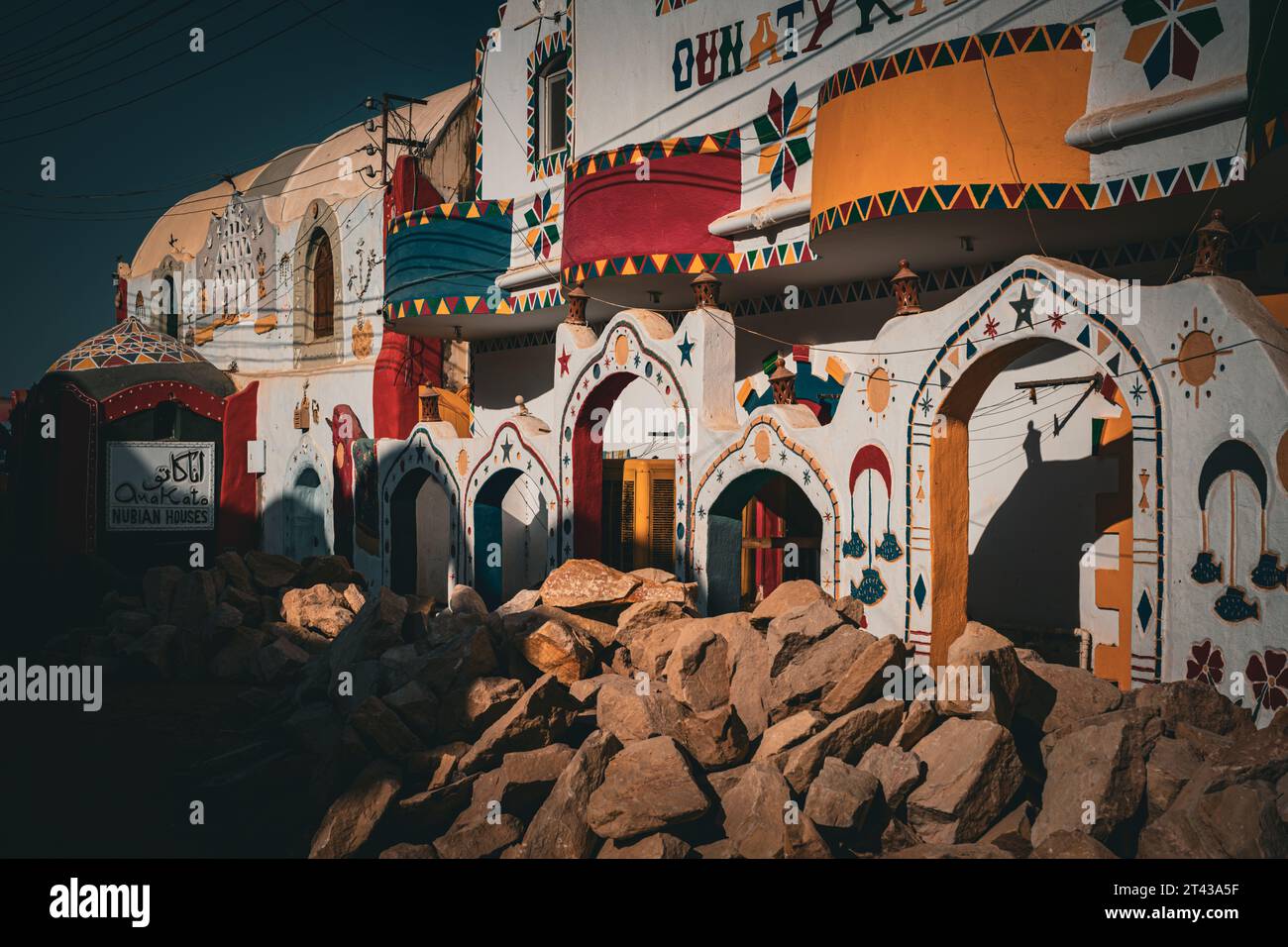 Colourful and distinctive Nubian architecture Stock Photo - Alamy