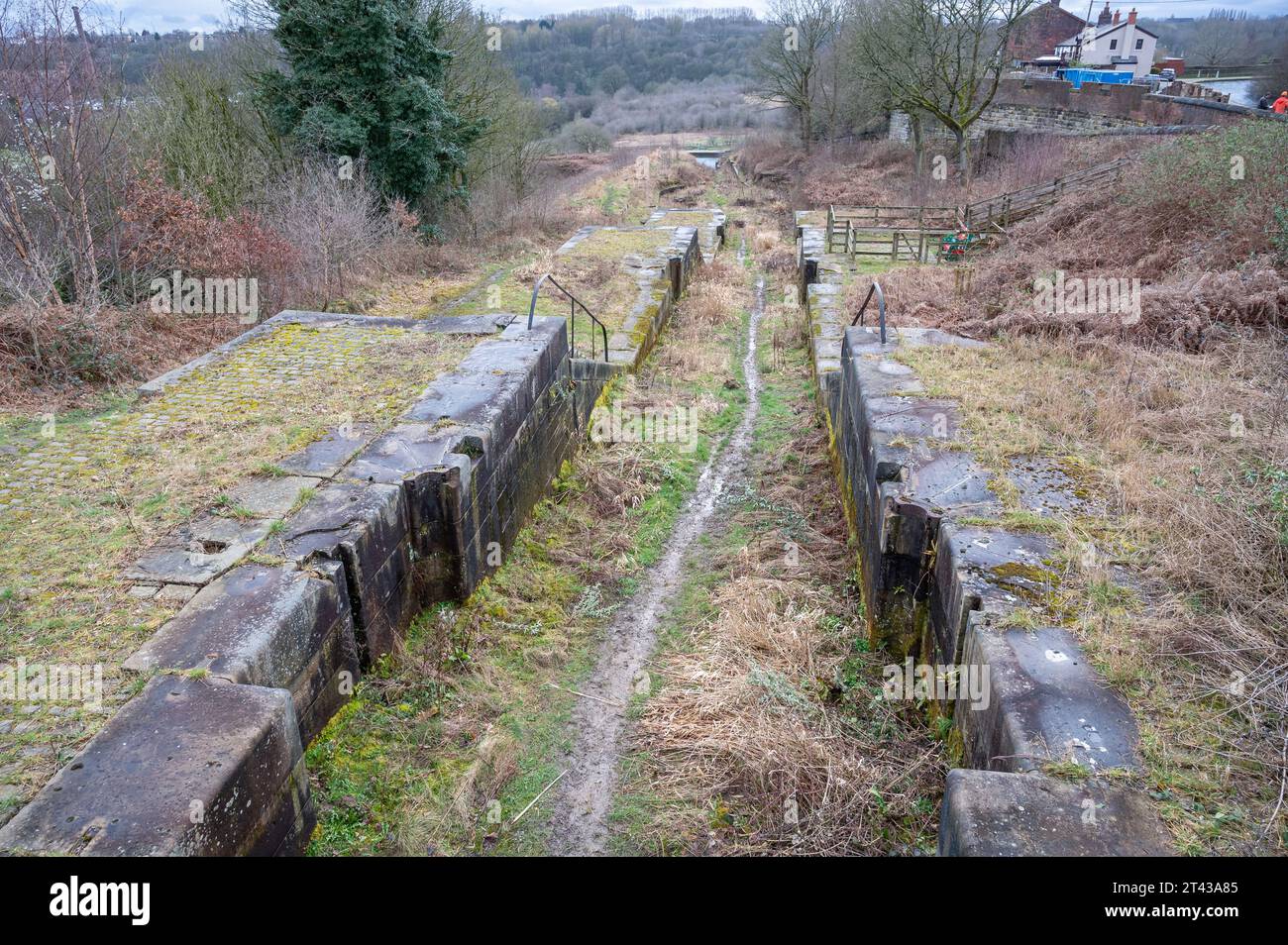 Nob End and the Meccano Bridge over the Manchester Bury Bolton Canal ...