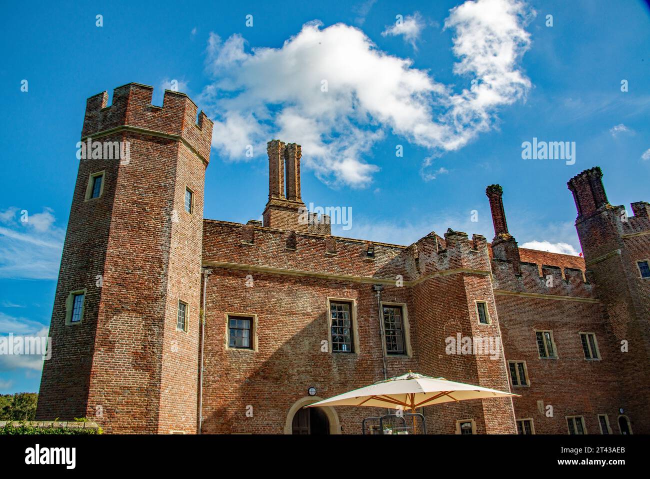 A section of Herstmonceux castle brickwork Stock Photo - Alamy