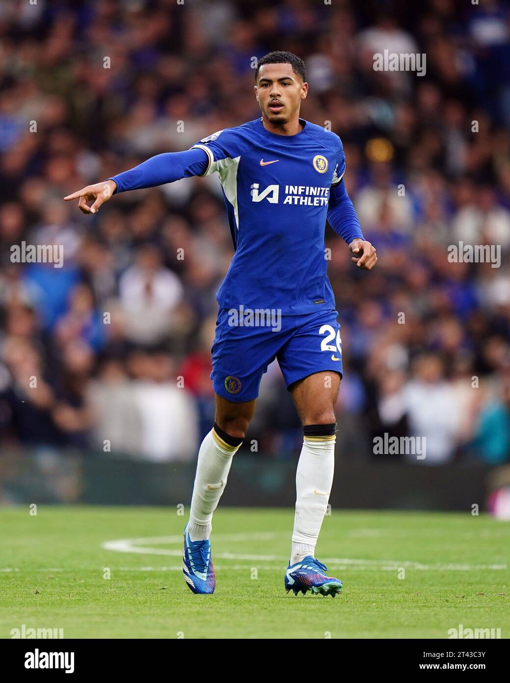 Chelsea's Levi Colwill during the Premier League match at Stamford ...