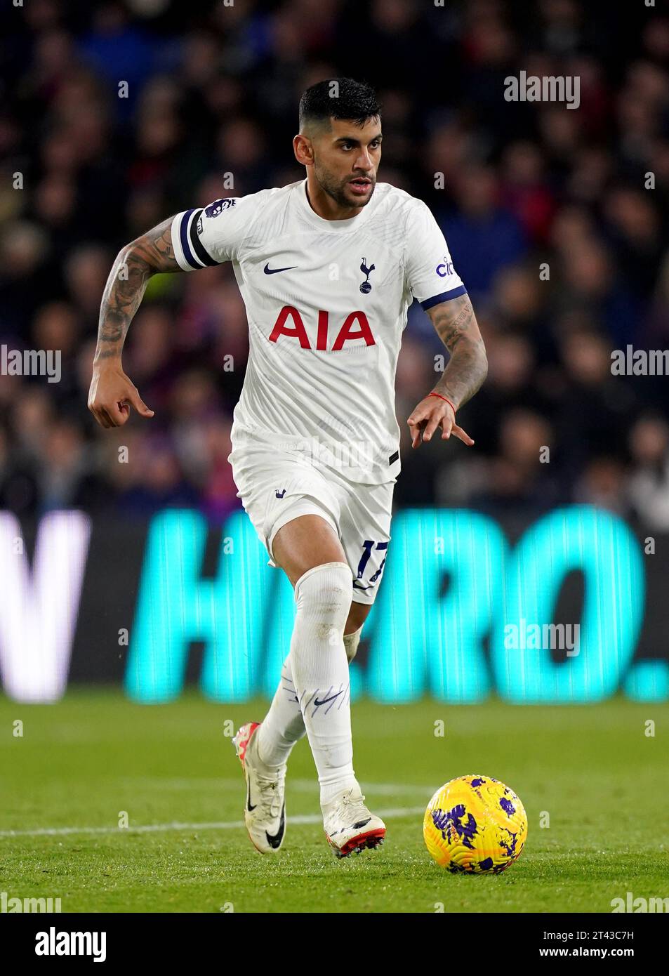 Tottenham Hotspur's Cristian Romero during the Premier League match at ...