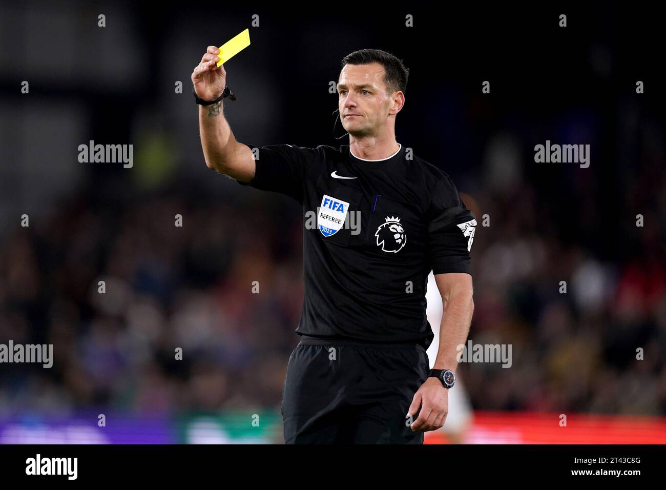 Andy Madley, referee during the Premier League match at Selhurst Park ...