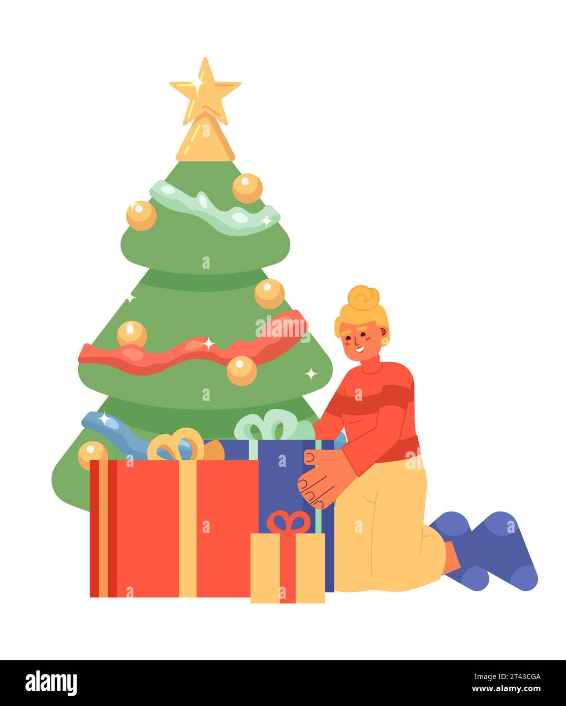 Woman winter full body Stock Vector Images - Alamy