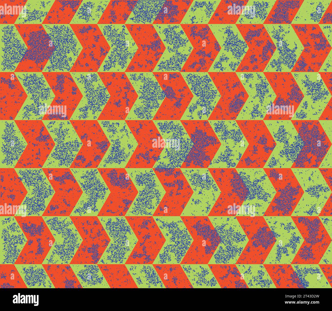 Riso graph style aesthetic seamless pattern. Colorful geometric shapes ...