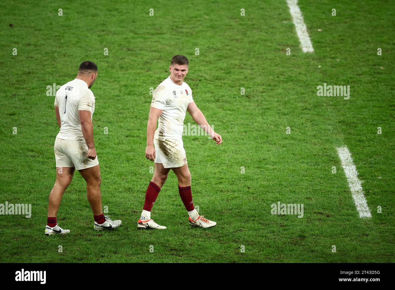 Ellis Genge #1 of England and Owen Farrell #10 of England during the ...