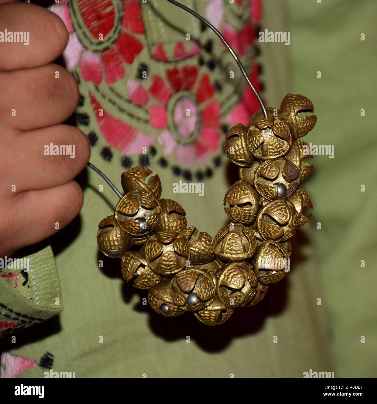 Small metallic bell also known as Ghungroo. Close up shot Stock Photo ...