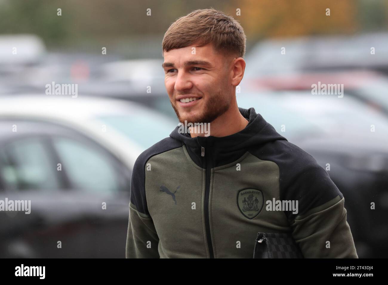 John Mcatee #45 of Barnsley arrives during the Sky Bet League 1 match ...