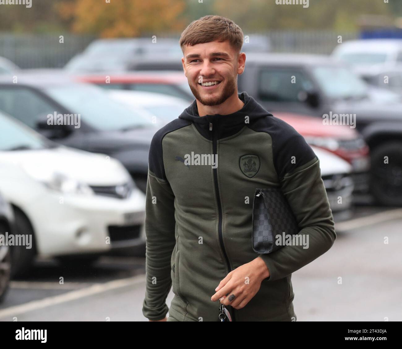 John Mcatee #45 of Barnsley arrives during the Sky Bet League 1 match ...