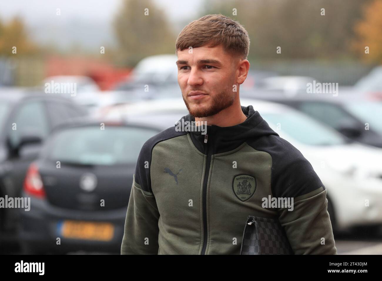 John Mcatee #45 of Barnsley arrives during the Sky Bet League 1 match ...