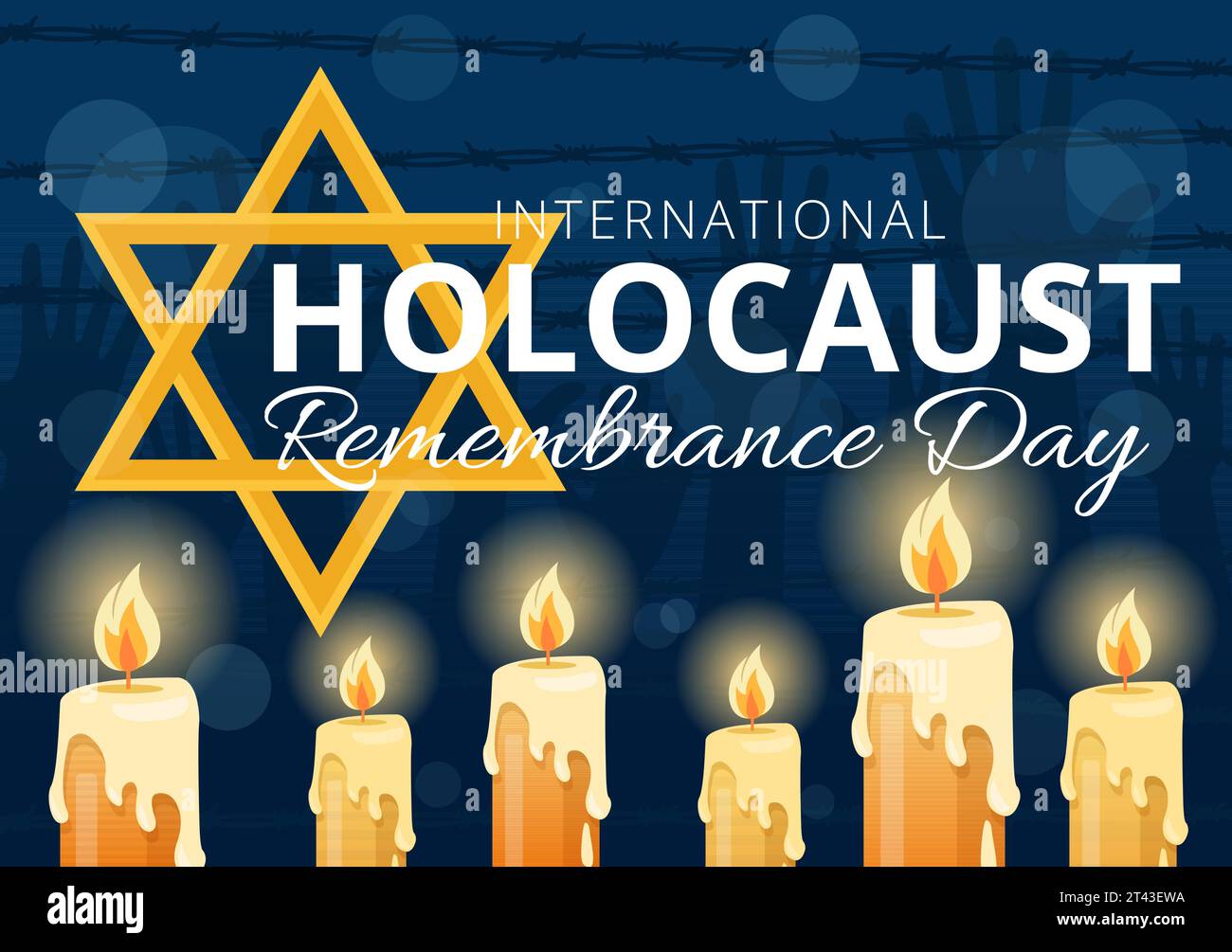 International Holocaust Remembrance Day Vector Illustration on 27 ...