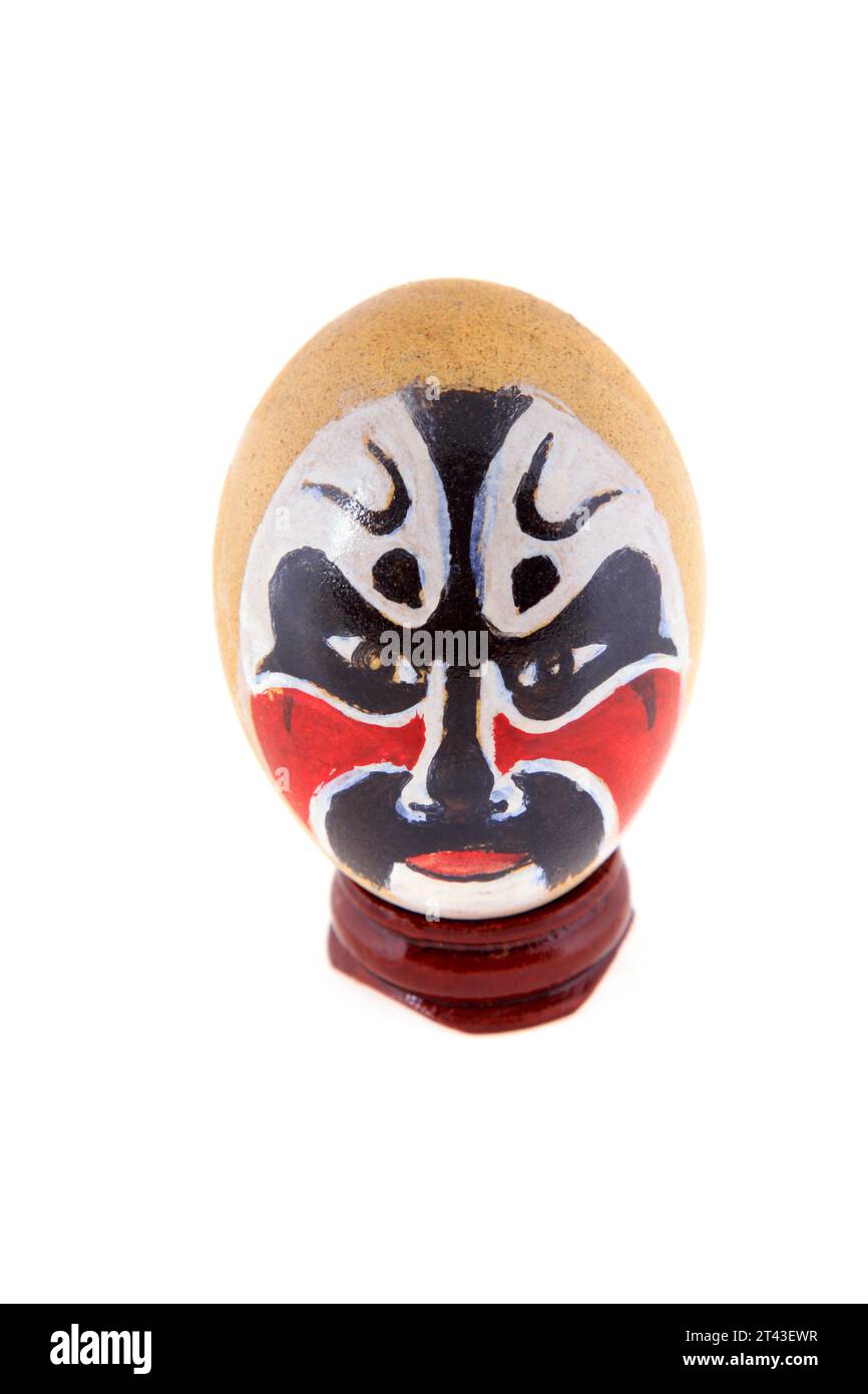 Peking Opera facial makeup, painting on eggshell, Chinese traditional ...