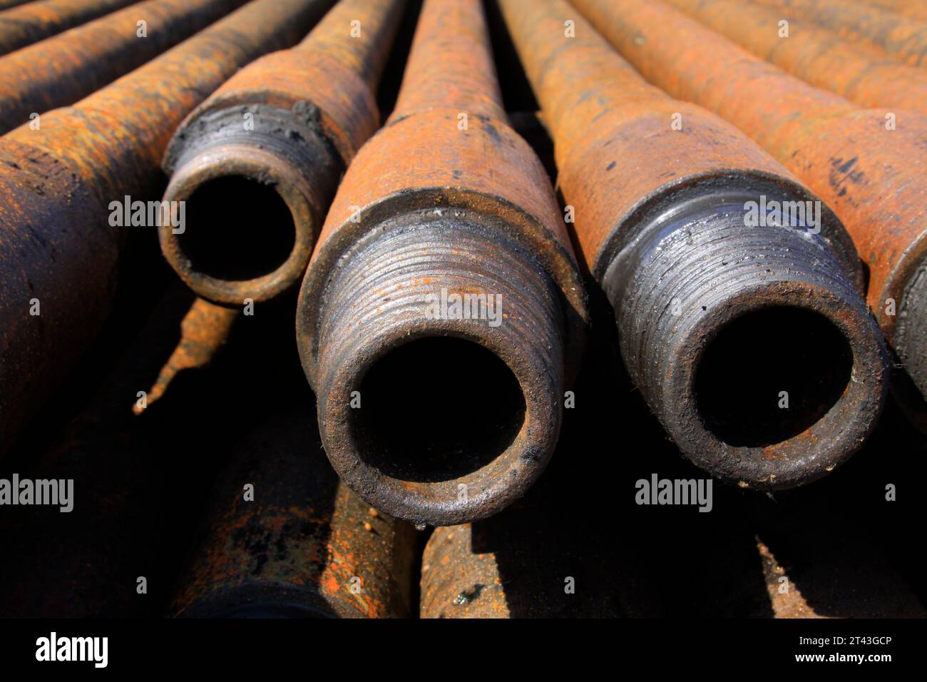 oxidation rust full of oil pipeline, closeup of photo Stock Photo - Alamy