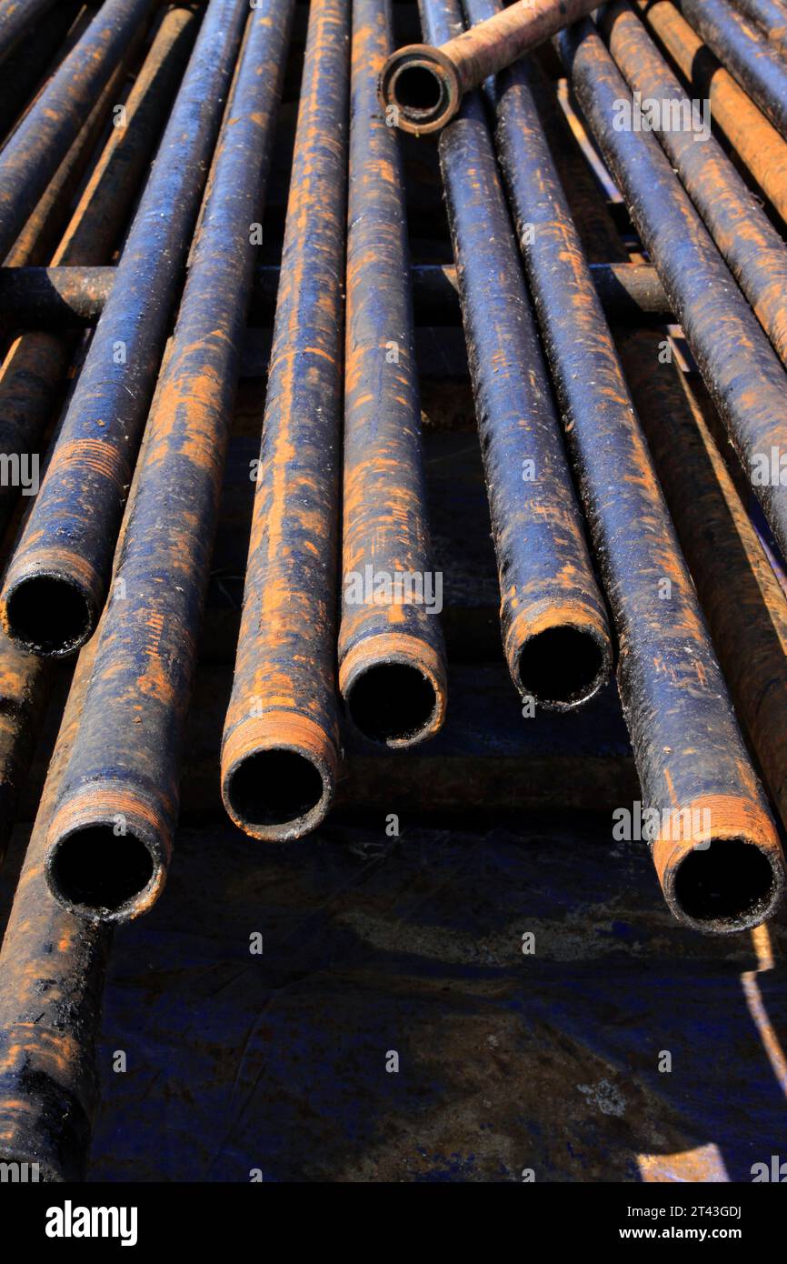 oxidation rust full of oil pipeline, closeup of photo Stock Photo - Alamy