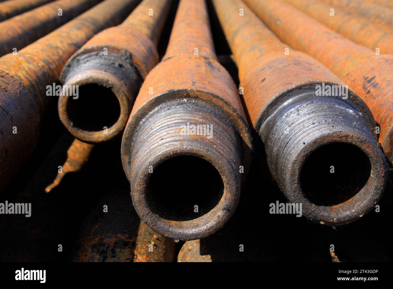 oxidation rust full of oil pipeline, closeup of photo Stock Photo - Alamy