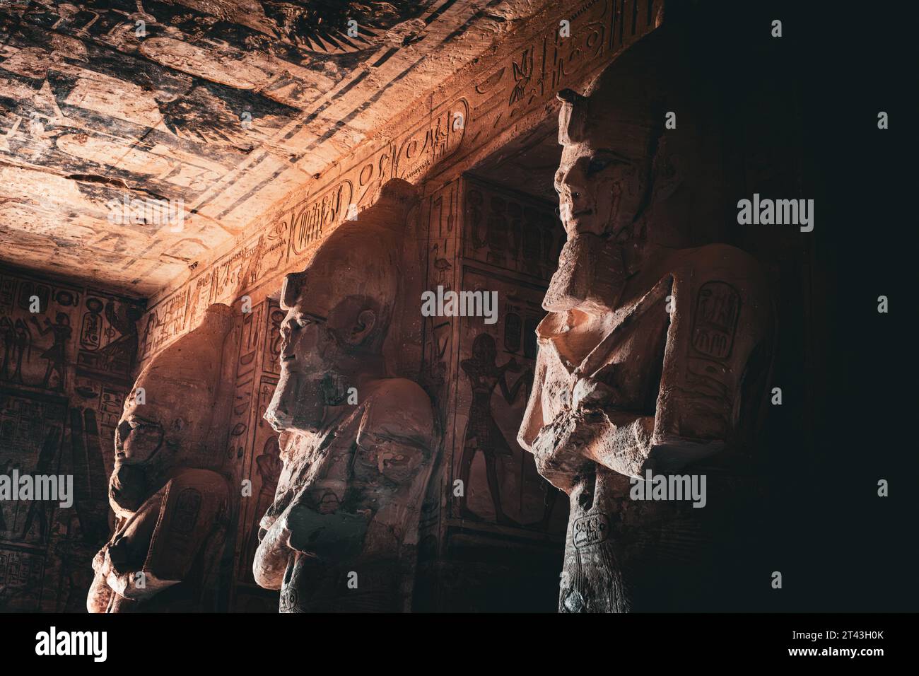 Interior of the Abu Simbel temple in Egypt Stock Photo - Alamy