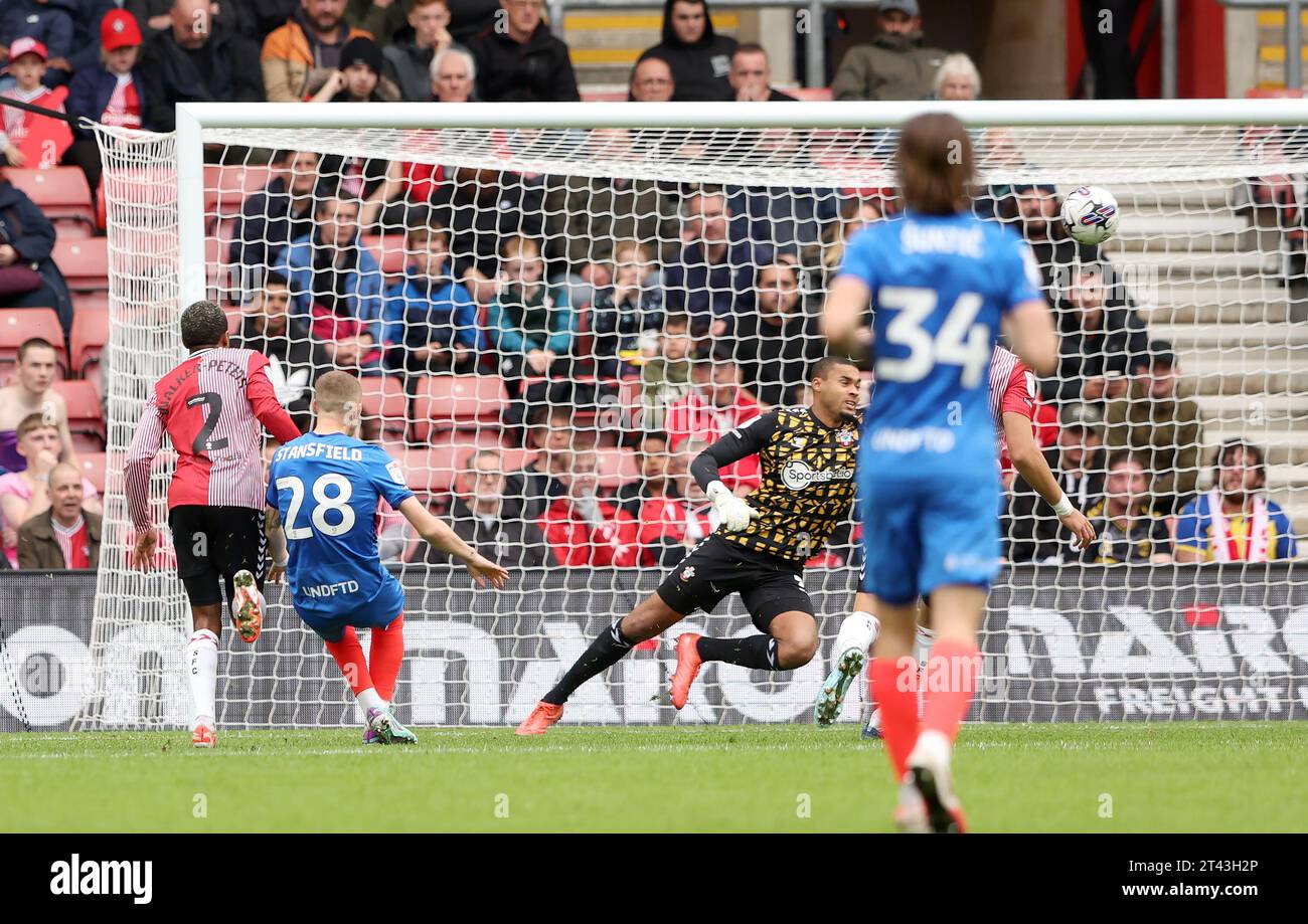 Birmingham City's Jay Stansfield scoring his sides first goal of the ...