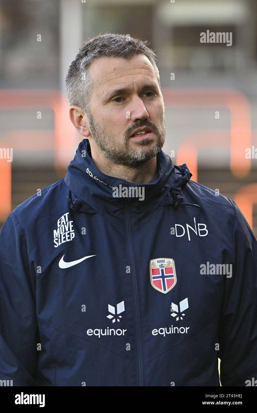 headcoach Per Inge Jacobsen of Norway pictured during a friendly soccer ...