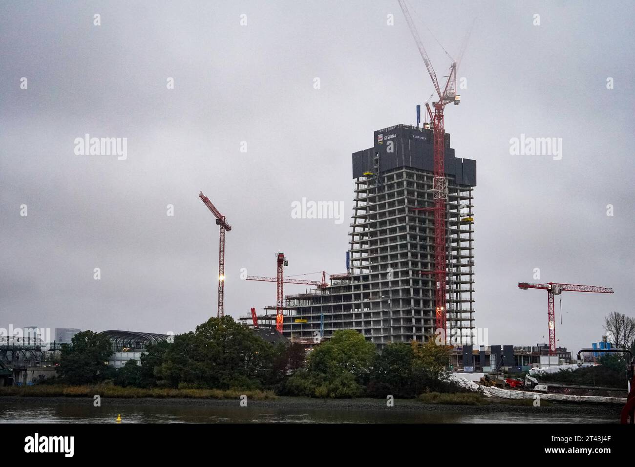 Elbtower in Hamburg - Baustopp im Oktober 2023 Medien berichten über die Einstellung der ...