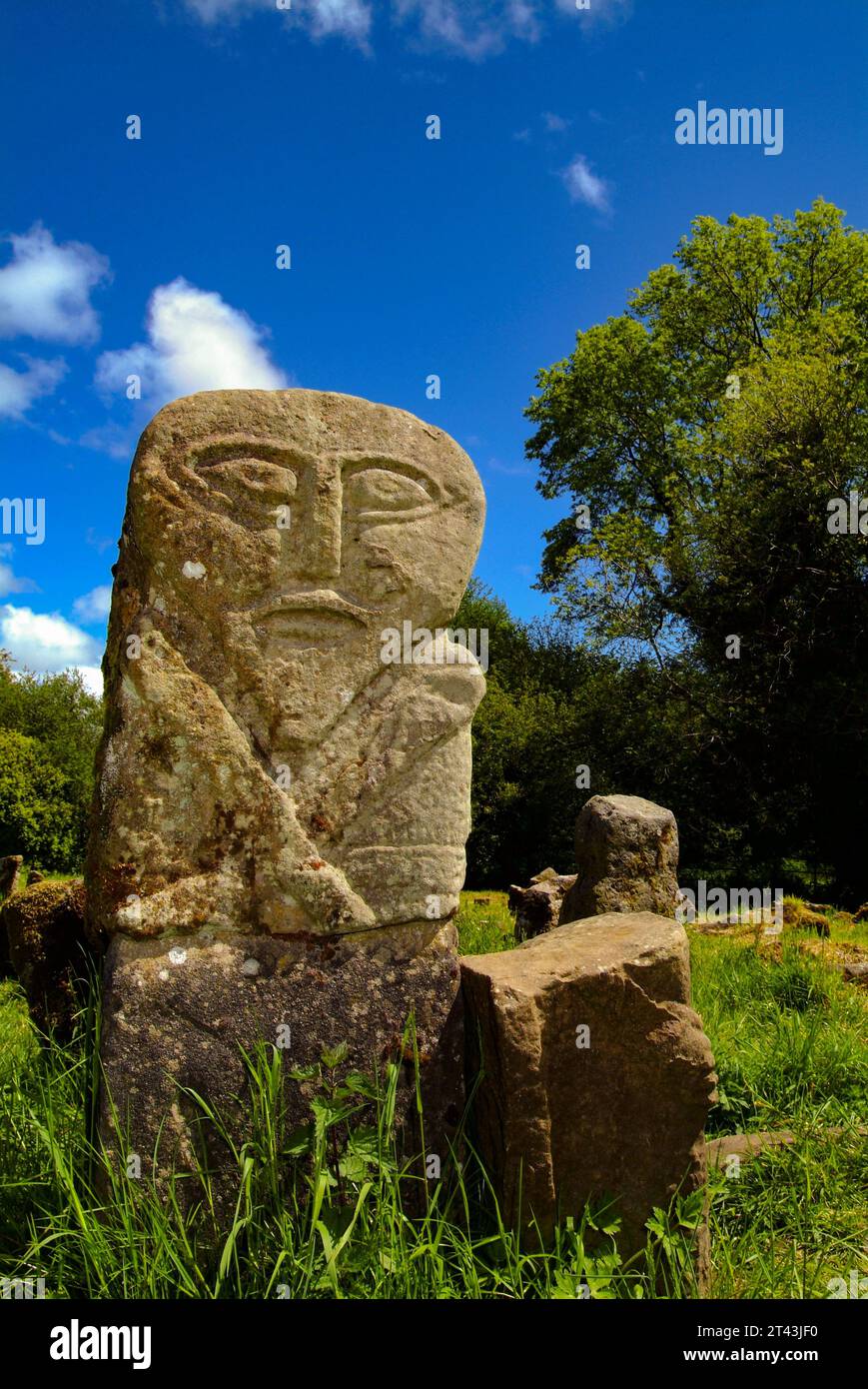 Janus Figure, Boa Island, County Fermanagh, Northern Ireland Stock ...